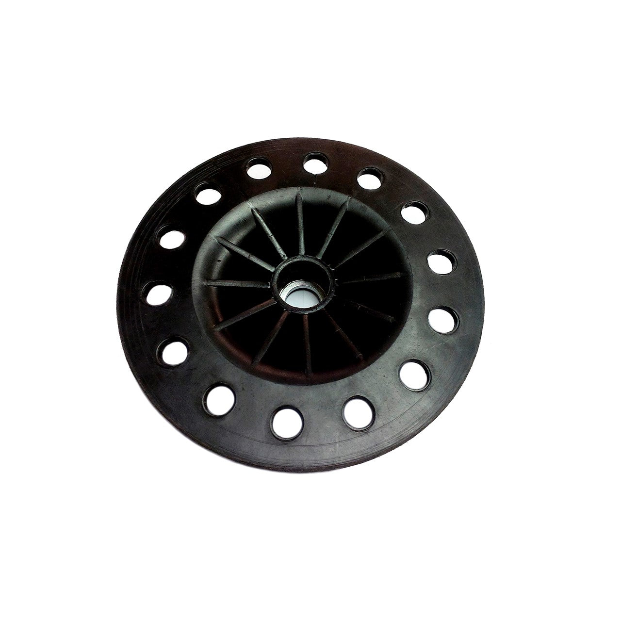 6" 14 Hole Black Fiber Disc Pad w/ Center Screw - For Fiber Discs ...